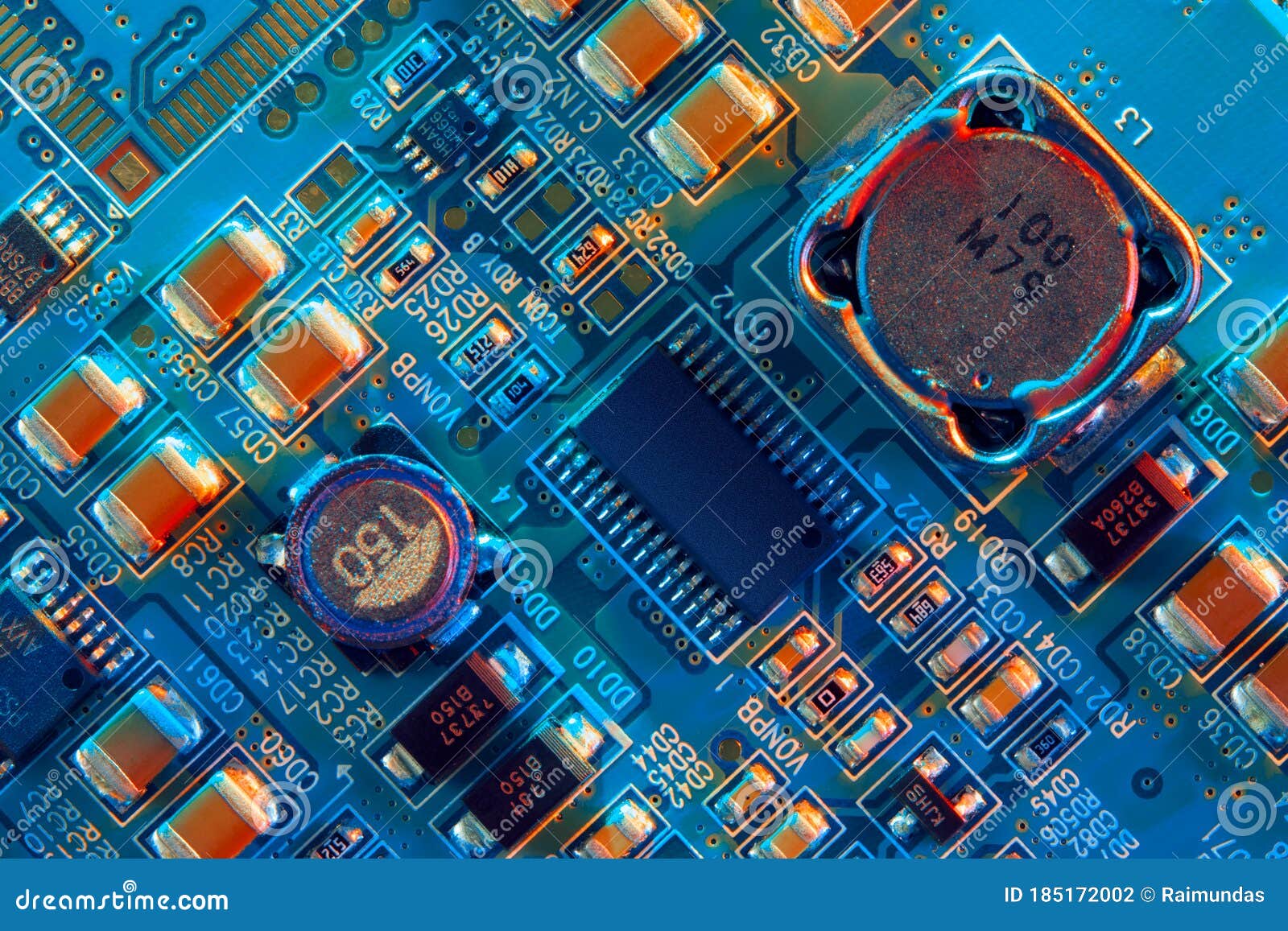 Electronic Circuit Board Part of Electronic Machine Component Concept ...