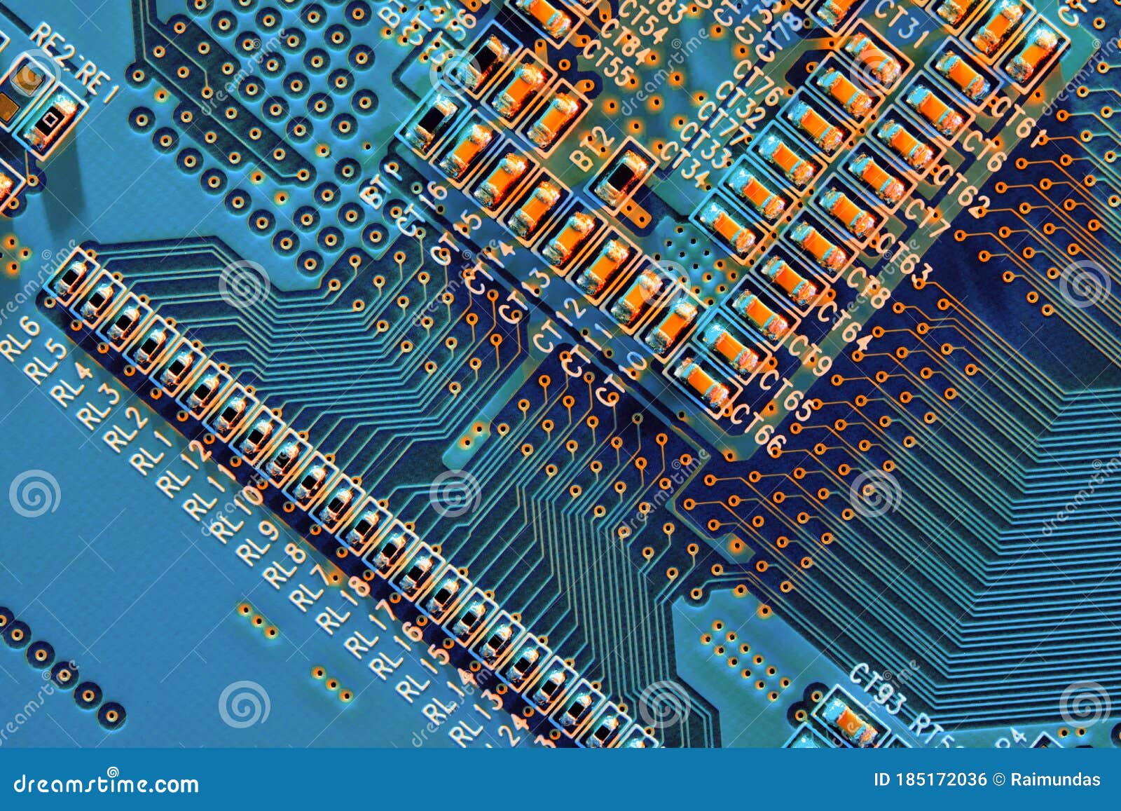 Electronic Circuit Board Part of Electronic Machine Component Concept ...