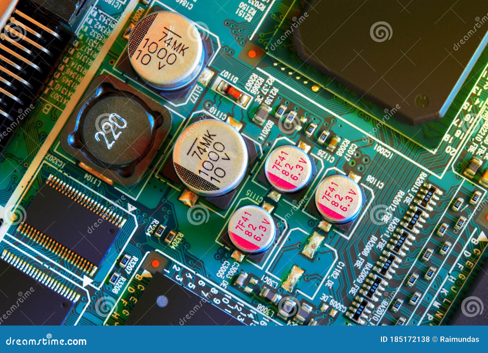 Electronic Circuit Board Part of Electronic Machine Component Concept ...