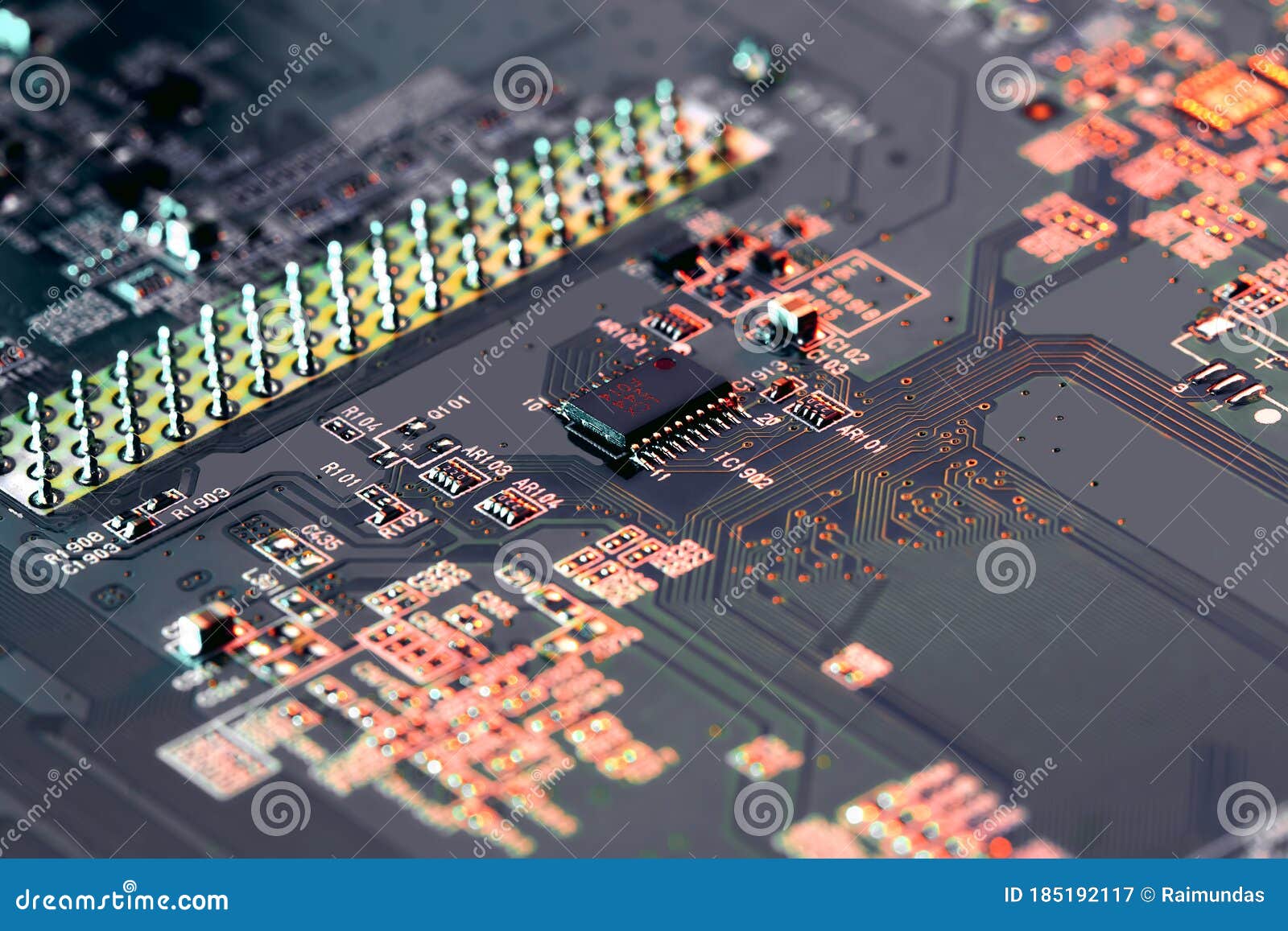 Electronic Circuit Board Part of Electronic Machine Component Concept ...