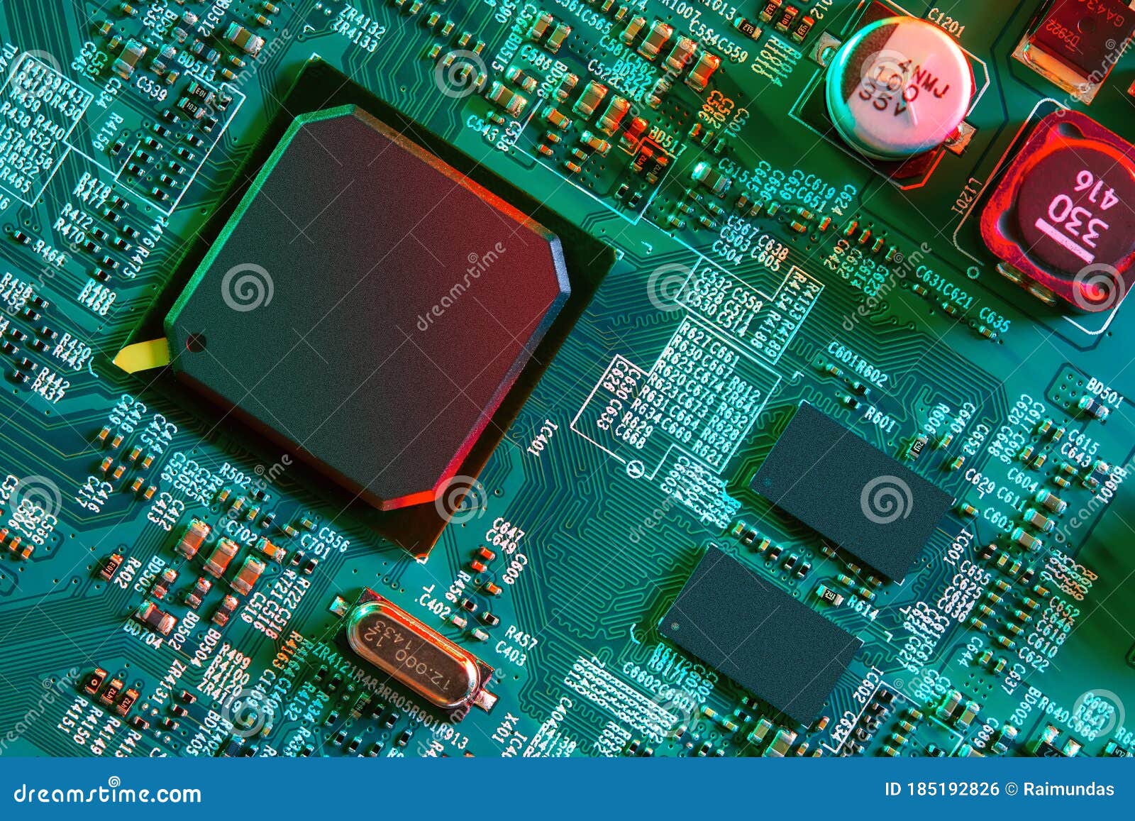 Electronic Circuit Board Part of Electronic Machine Component Concept ...