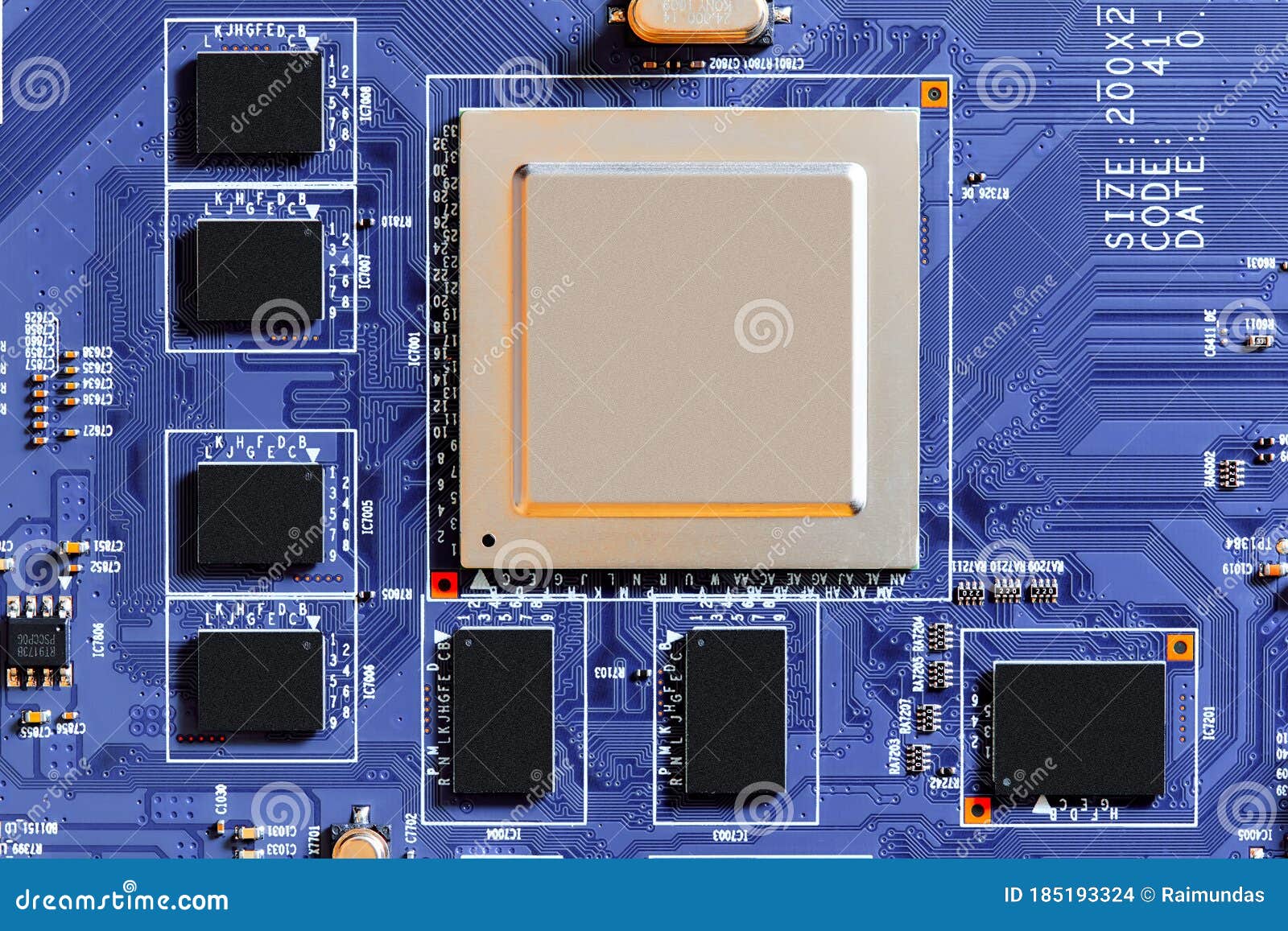 Electronic Circuit Board Part of Electronic Machine Component Concept ...