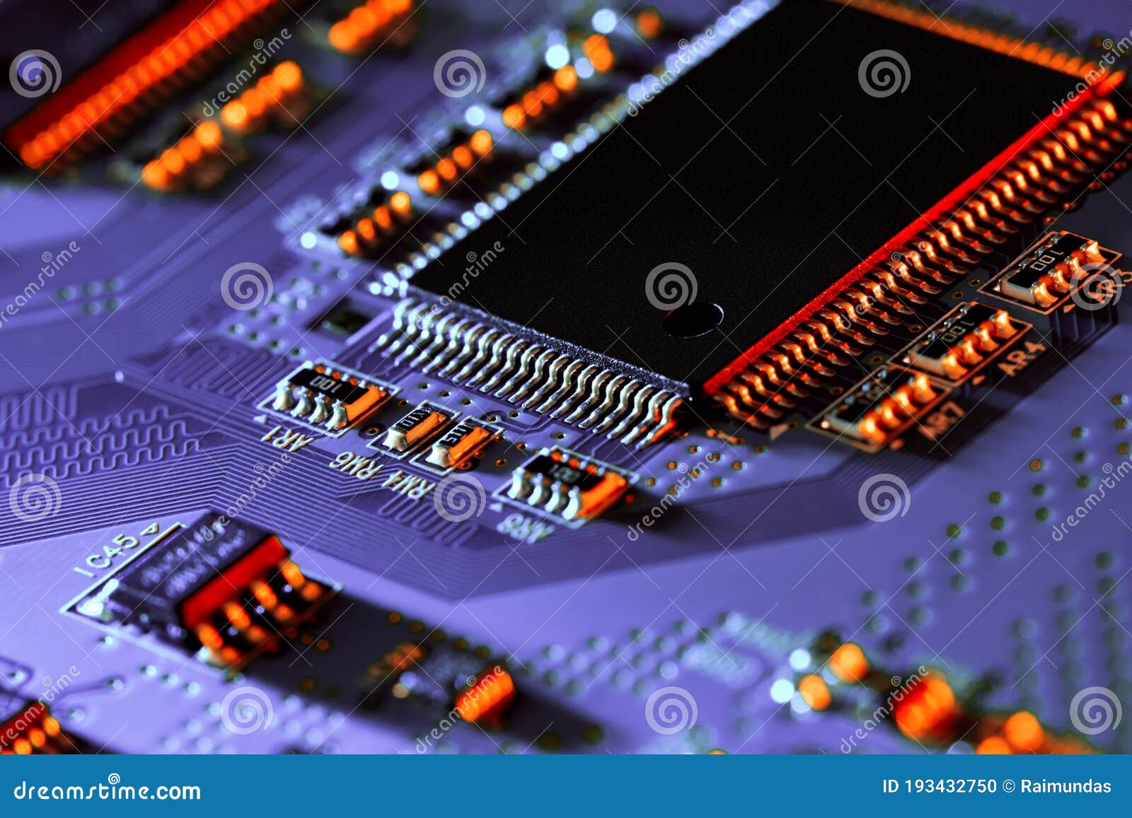 Electronic Circuit Board Part of Electronic Machine Component Concept ...