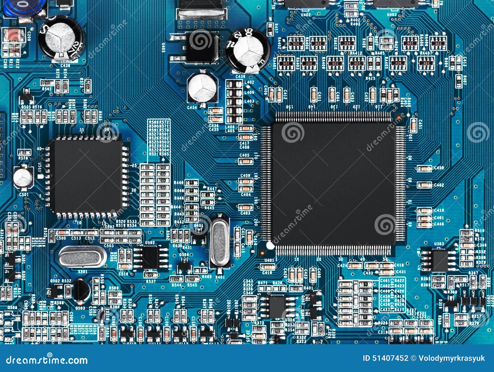 Electronic Circuit Board with Processor Stock Photo - Image of ...