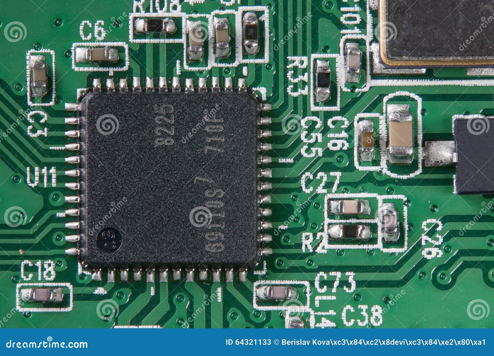 Electronic Circuit Board with Processor Stock Image - Image of chip ...