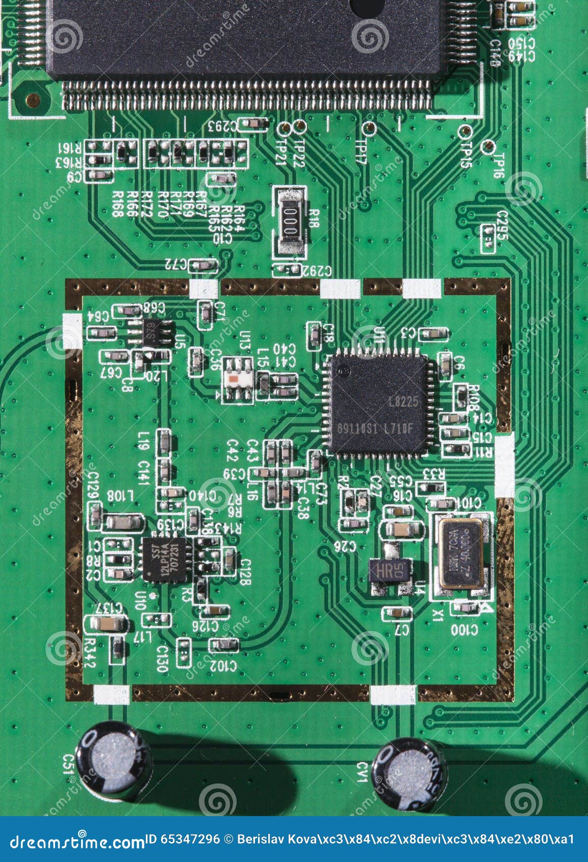 Electronic Circuit Board with Processor Stock Photo - Image of elements ...