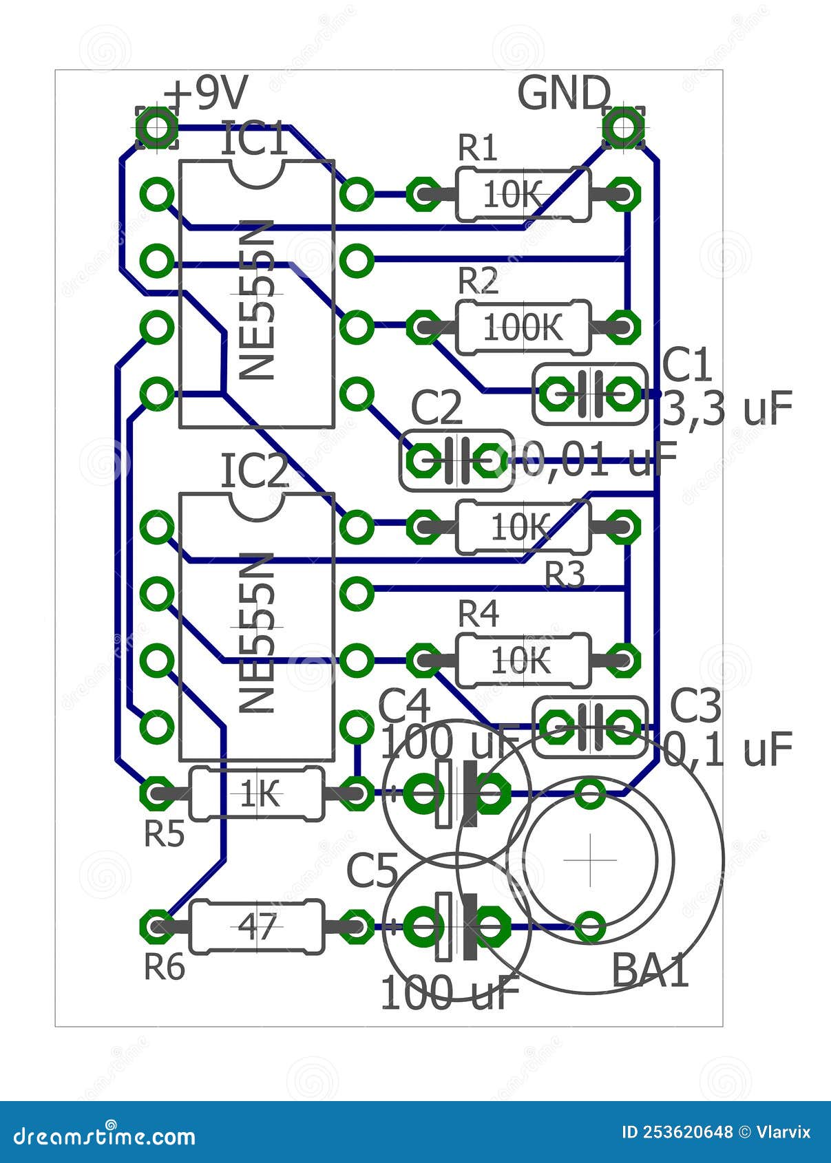 Electronic Circuit Board Schema, Developing Drawing of Real Security ...