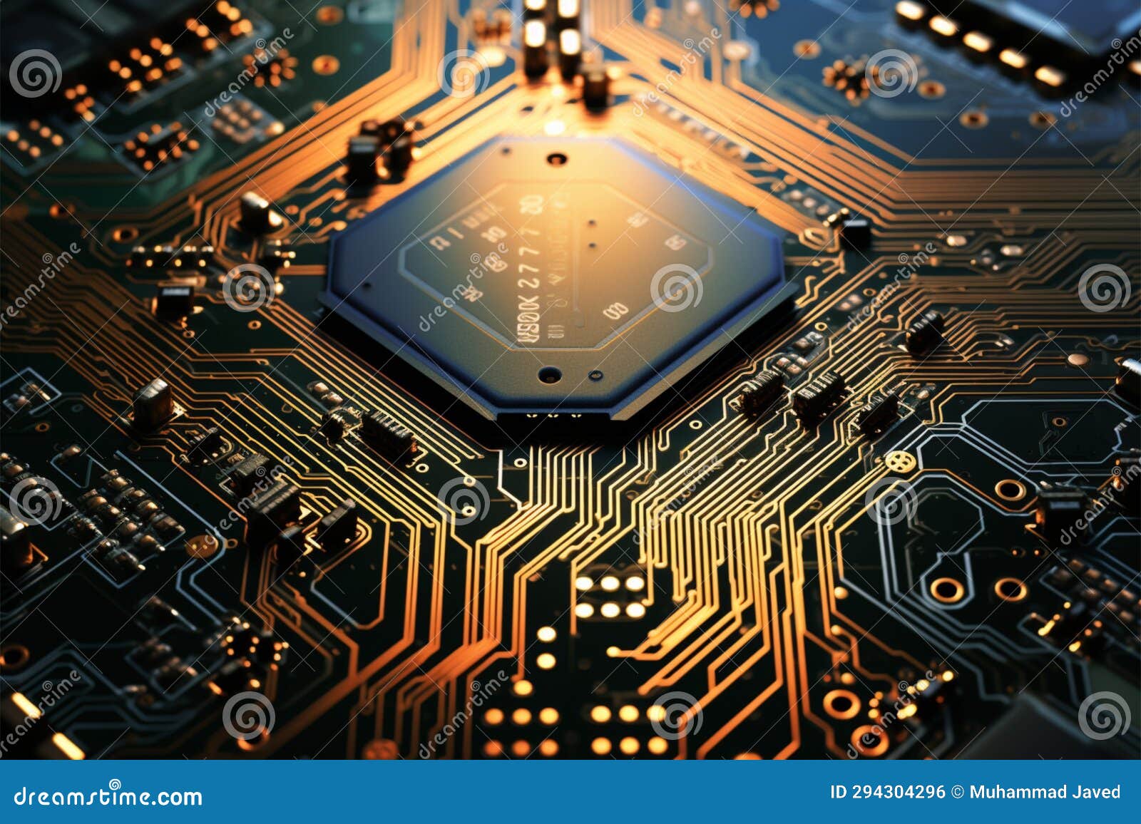 The Electronic Circuit Board Serves As the Central Control Unit Stock ...