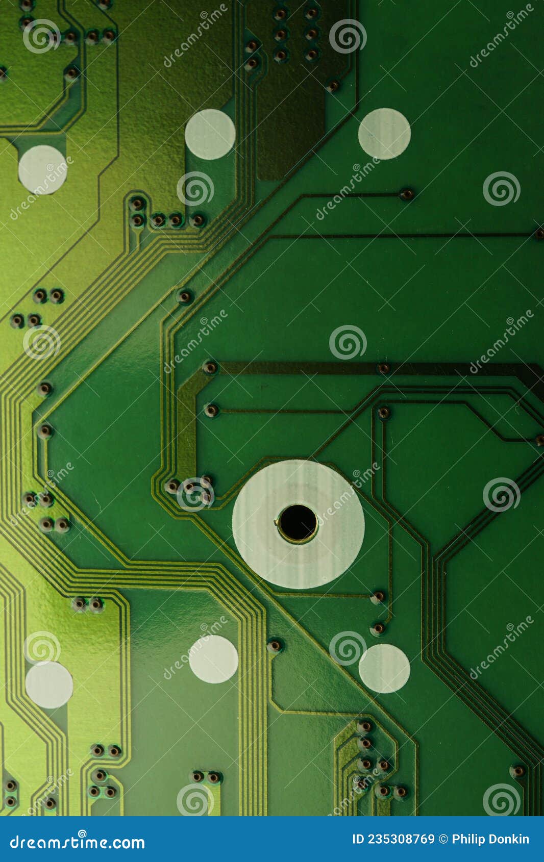 Electronic Circuit Board Showing Detailed Design and Intricate Shapes ...