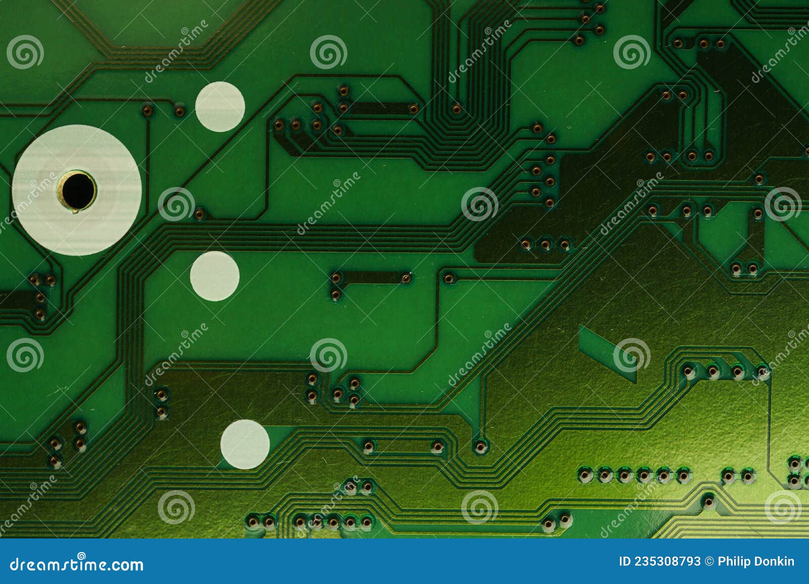 Electronic Circuit Board Showing Detailed Design and Intricate Shapes ...