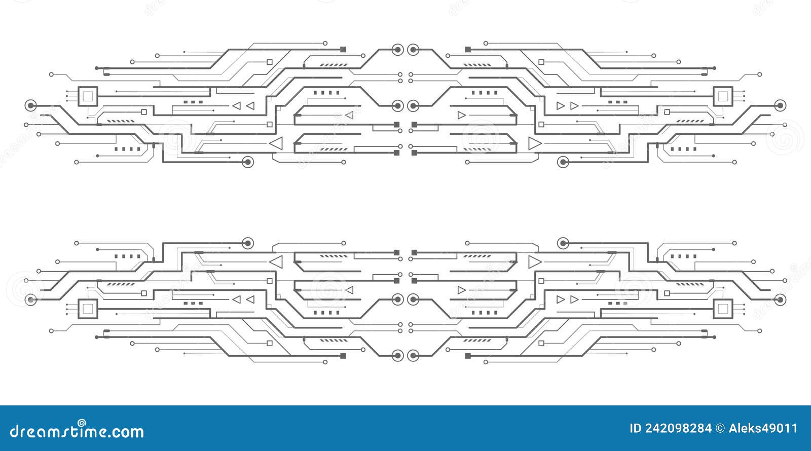 Electronic Circuit Board .Technological Drawing of the Future ...