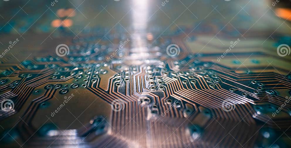 Electronic Circuit Board Technology Background. Electronic Plate ...