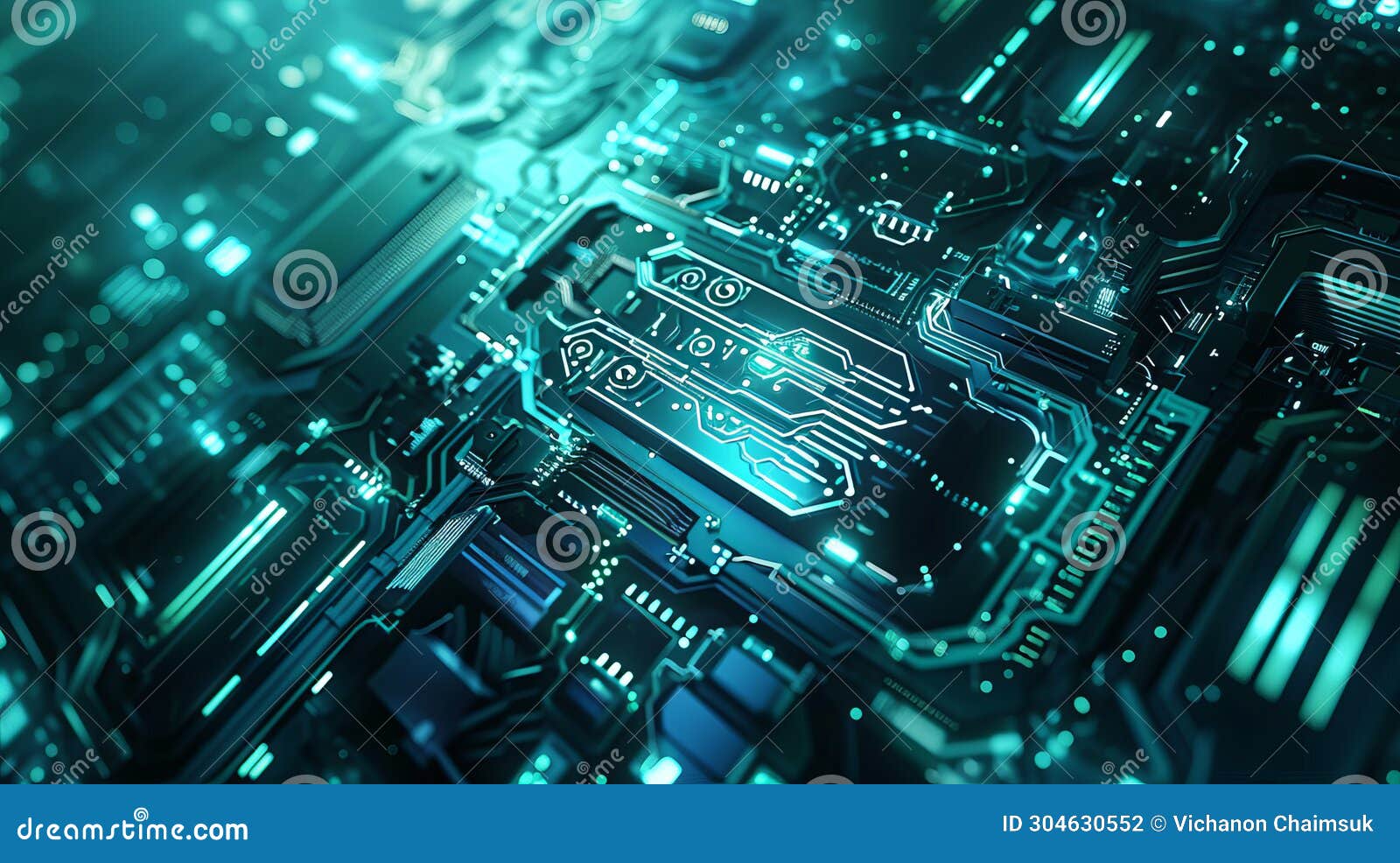 Electronic Circuit Board Technology Chip Motherboard Digital Stock ...