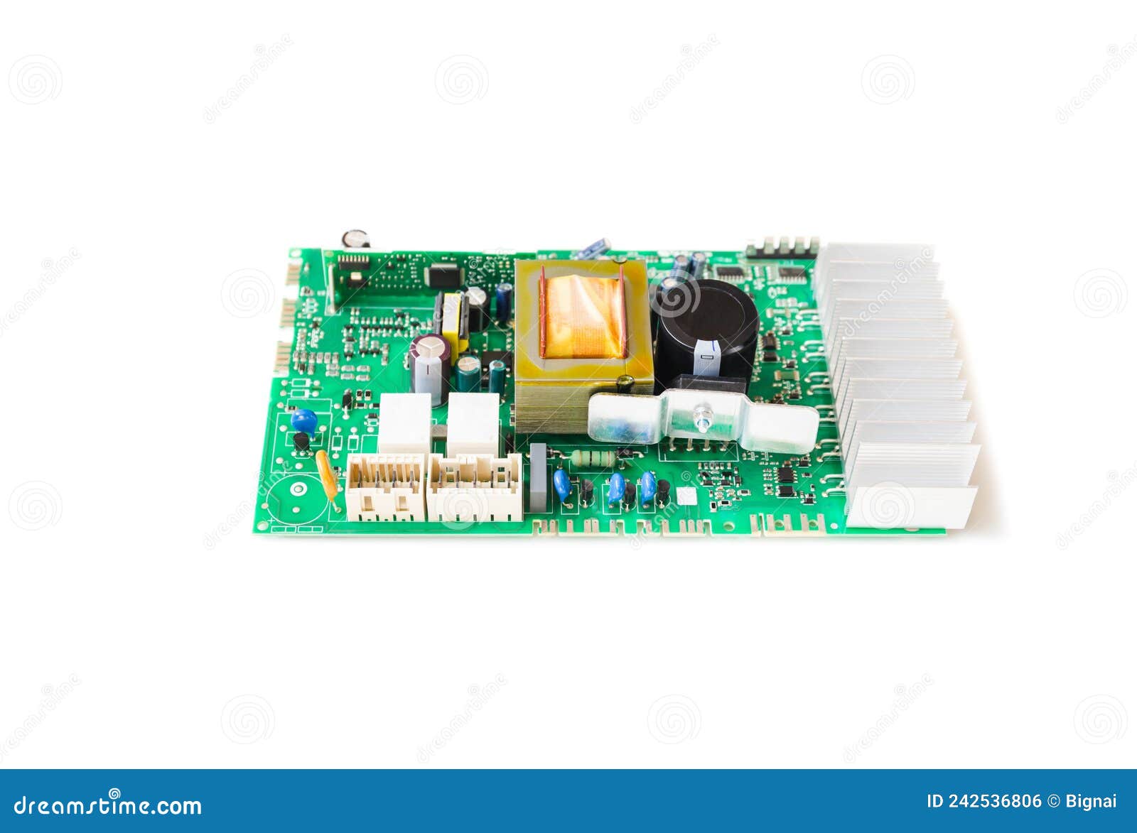 Electronic Circuit Board of Washing Machine Isolated in White ...