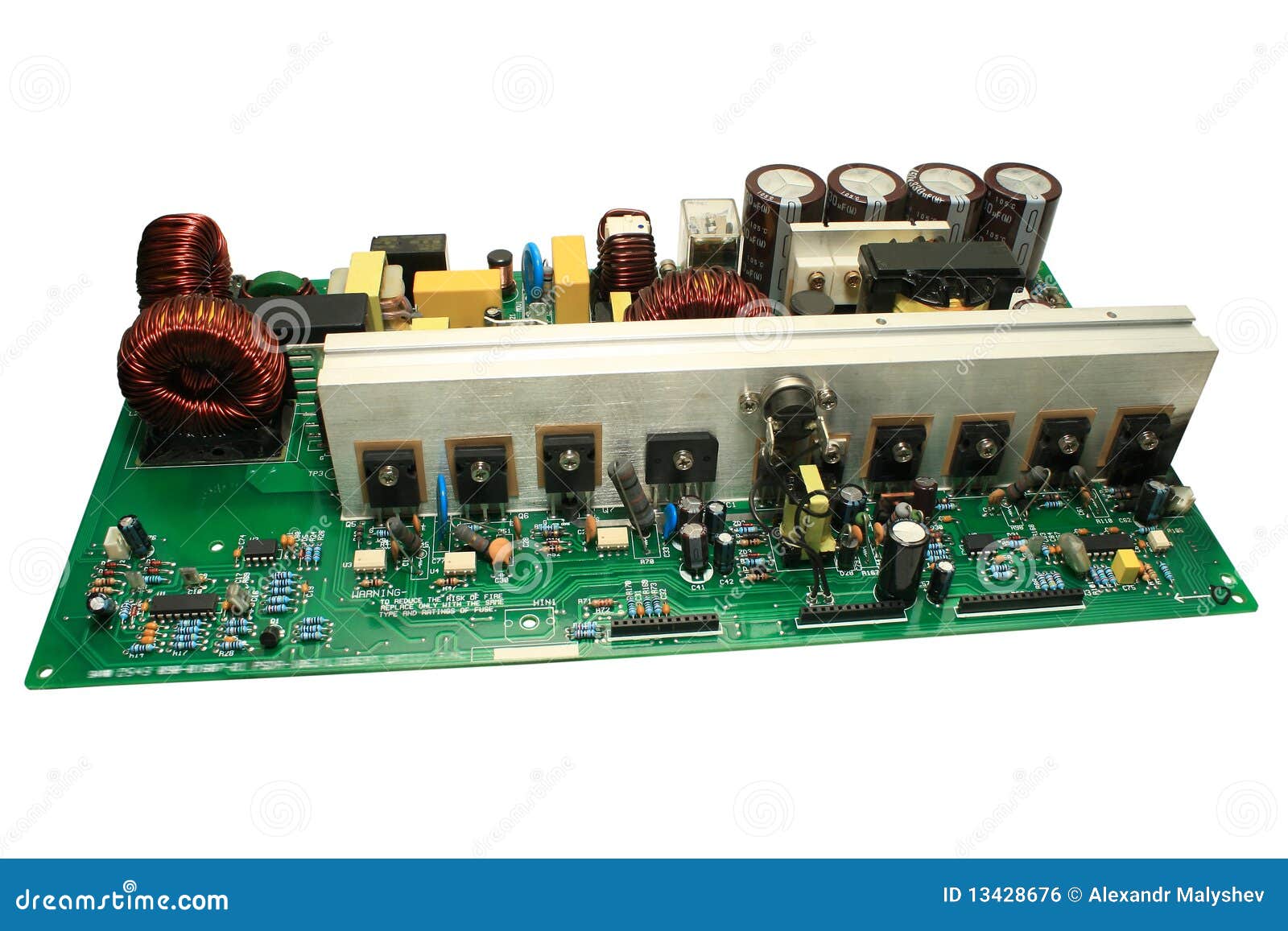 Electronic circuit boards. stock photo. Image of memory - 13428676