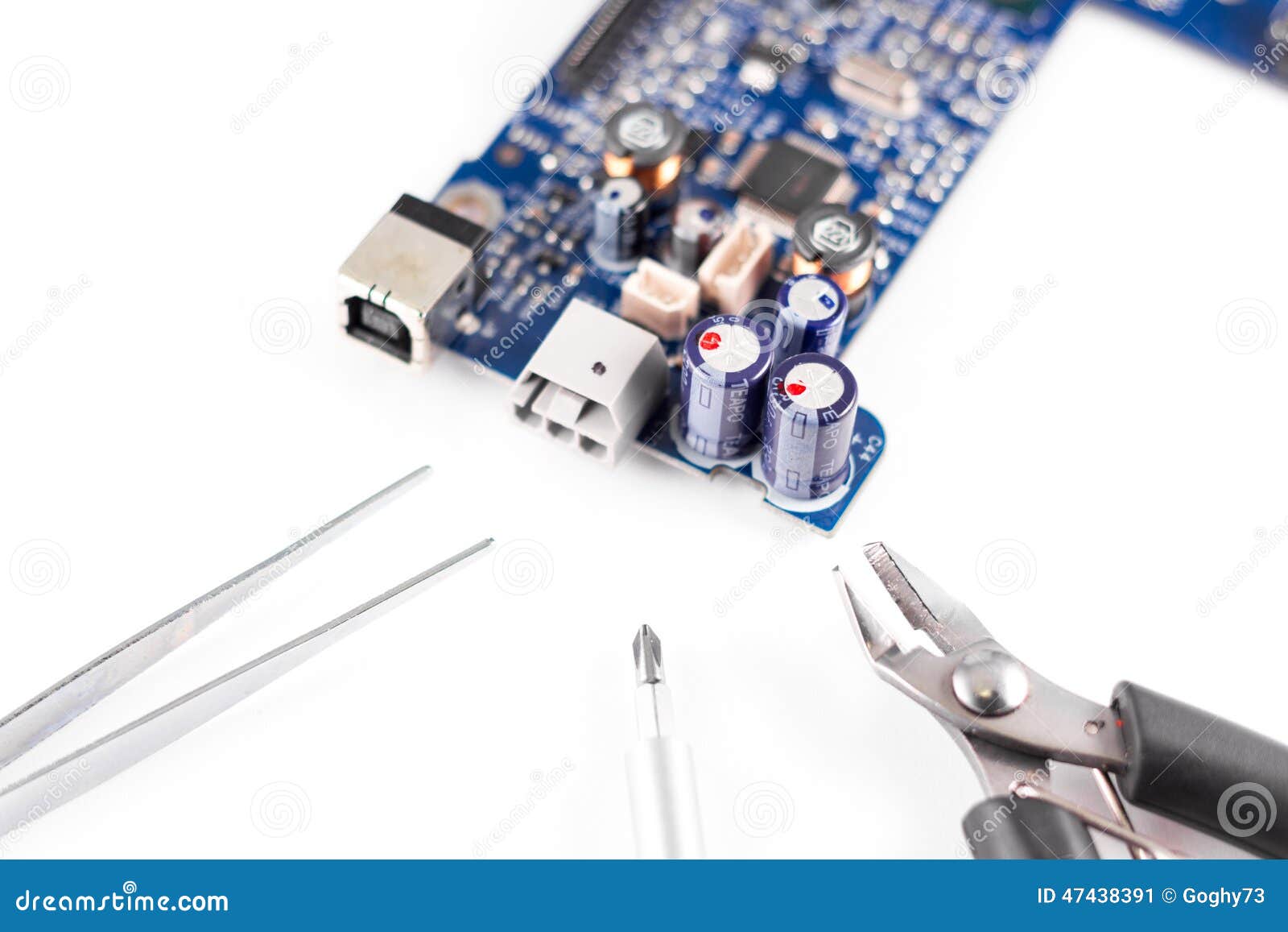 Electronic circuit stock image. Image of engineering - 47438391