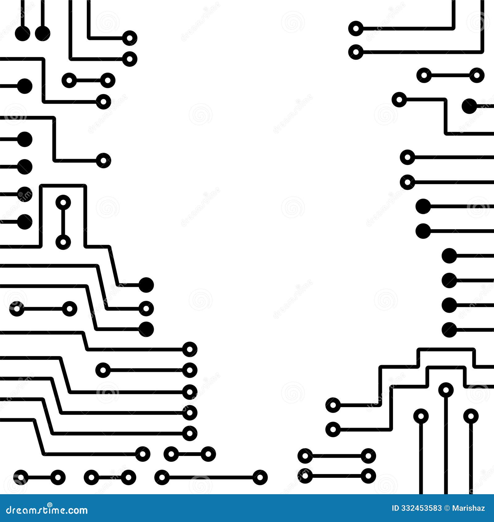 Business Frame On White Background With Greenery And Graph Elements For ...