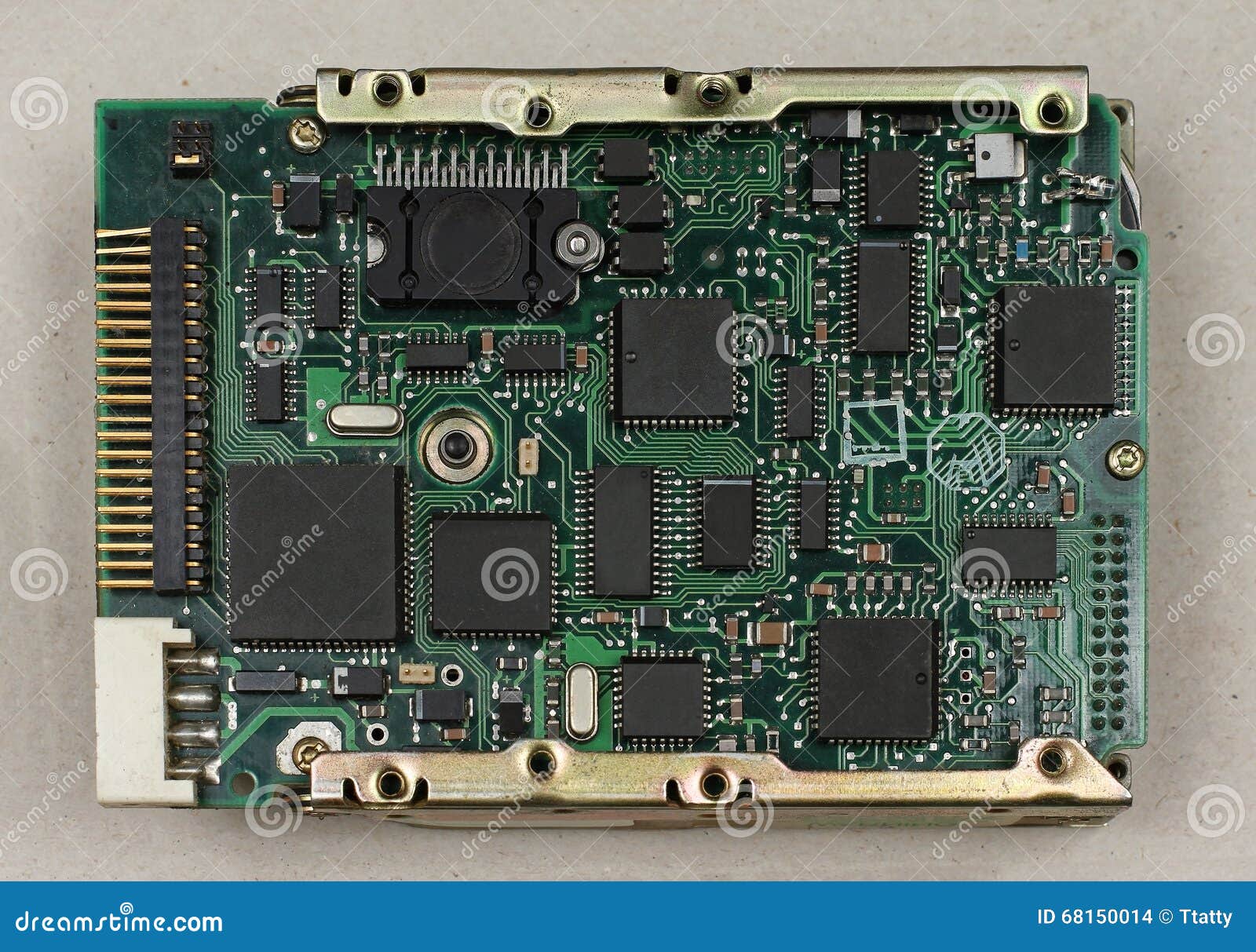 Electronic Circuit and Chip Board Stock Photo - Image of green ...