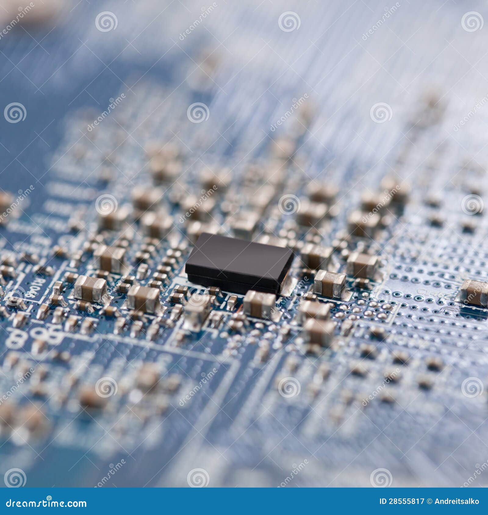 Electronic Circuit Chip - Macro Stock Image - Image of microchip ...
