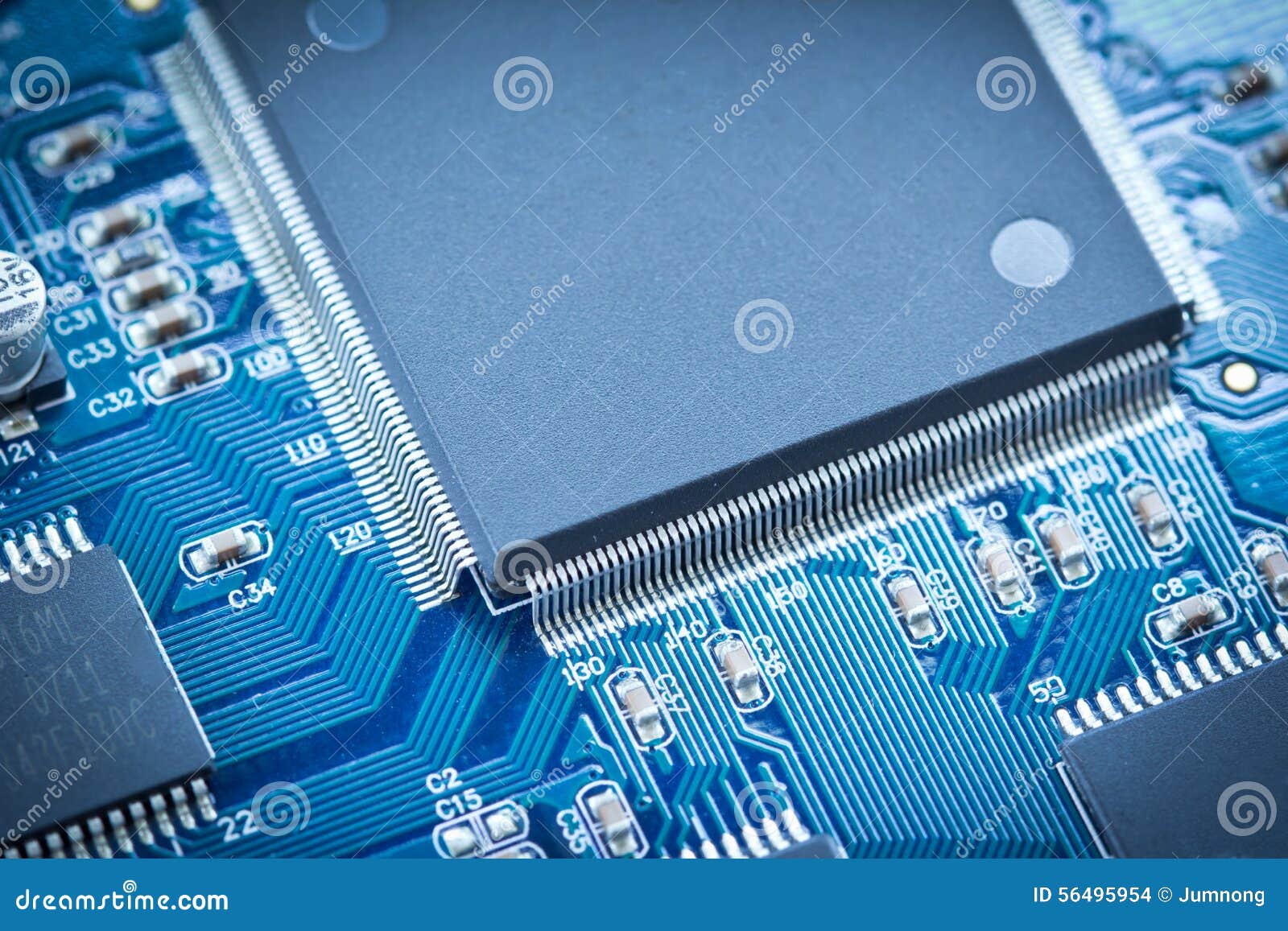 Electronic Circuit Chip on Pcb Board Stock Photo - Image of background ...