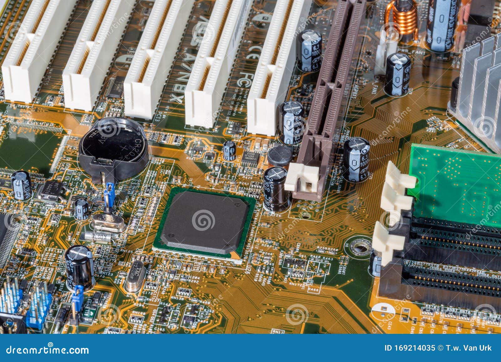Electronic Circuit and Chips Details at Computer Mainboard Editorial ...