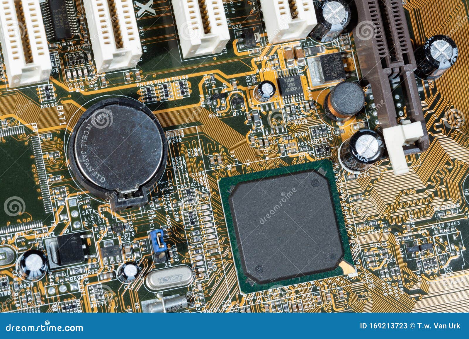 Electronic Circuit and Chips Details at Computer Mainboard Editorial ...