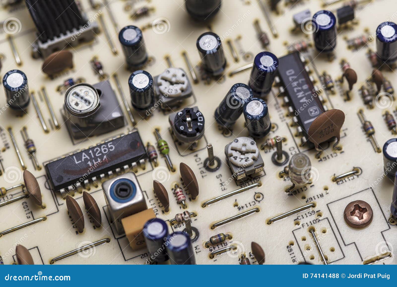 Electronic Circuit Chips Macro Still on a Motherboard Stock Photo ...