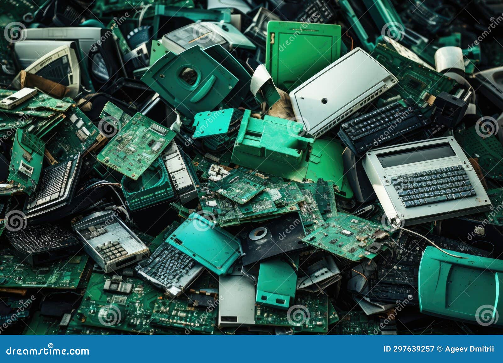 Electronic Circuit Digital Industrial Green Chip Component Hardware ...