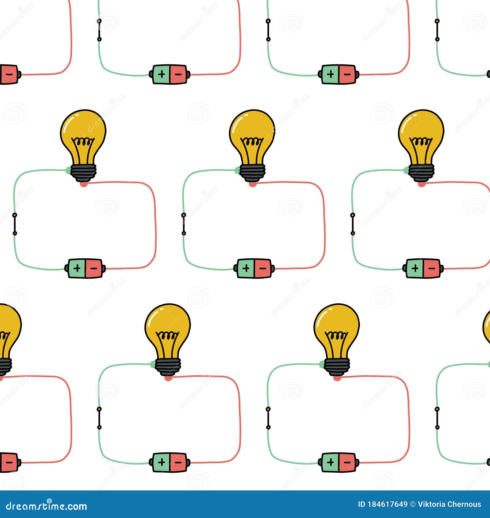 Electronic Circuit Doodle Pattern, Vector Illustration Stock ...