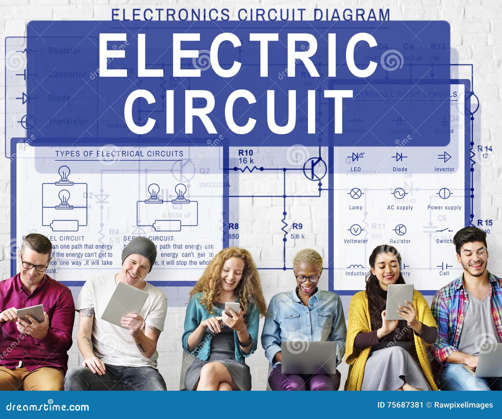 Electronic Circuit Electricity Voltage Concept Stock Image - Image of ...