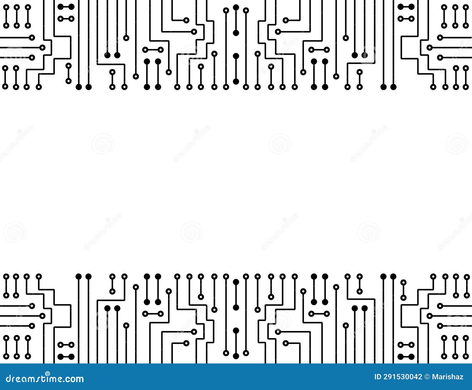 Electronic Circuit Frame. Technology Background Stock Illustration ...