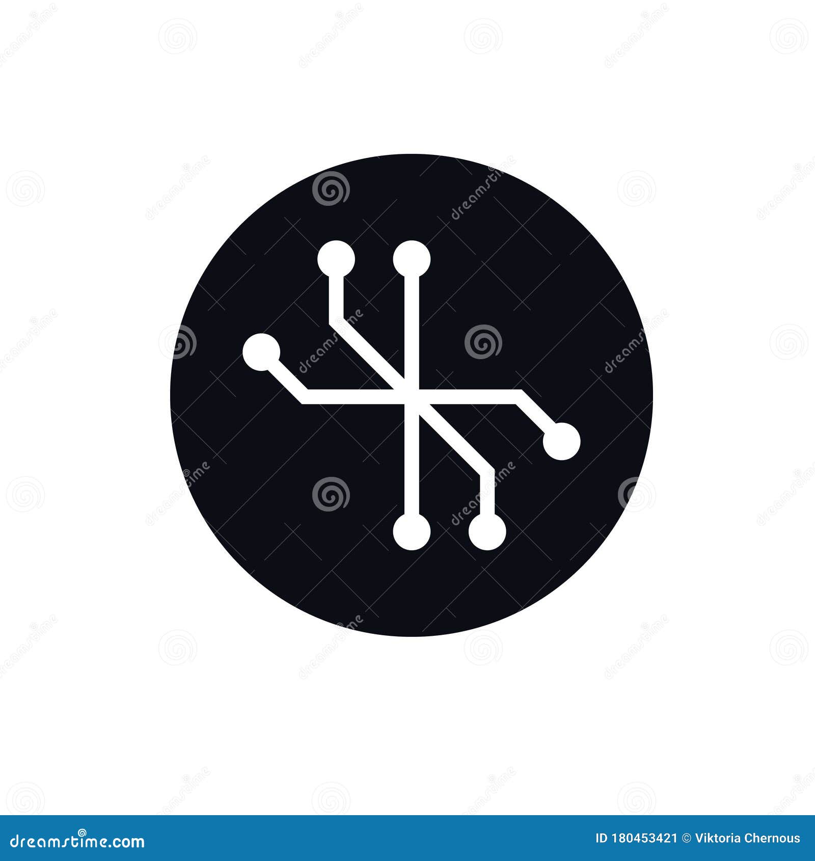 Electronic Circuit Icon, Vector Illustration Stock Illustration ...