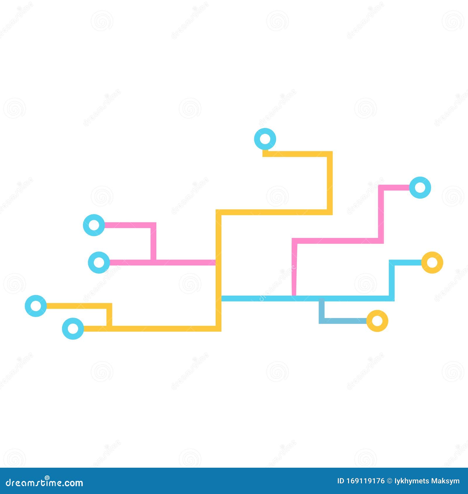 Electronic Circuit Line, Technology Logo Template Illustration Design ...