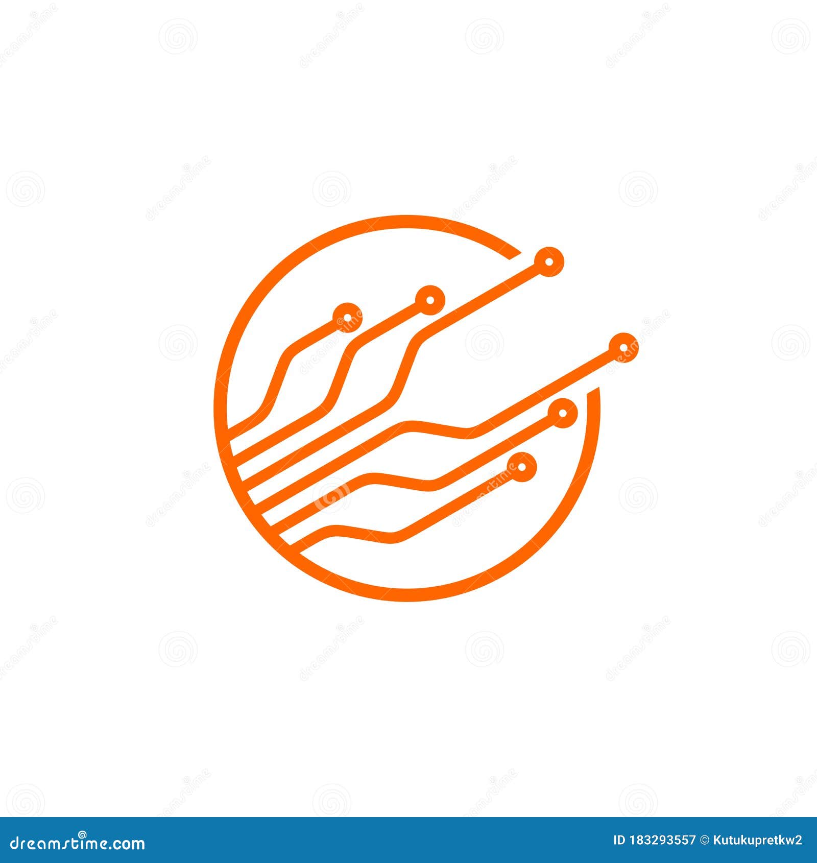 Electronic Circuit Line, Technology Logo Template Illustration Design ...