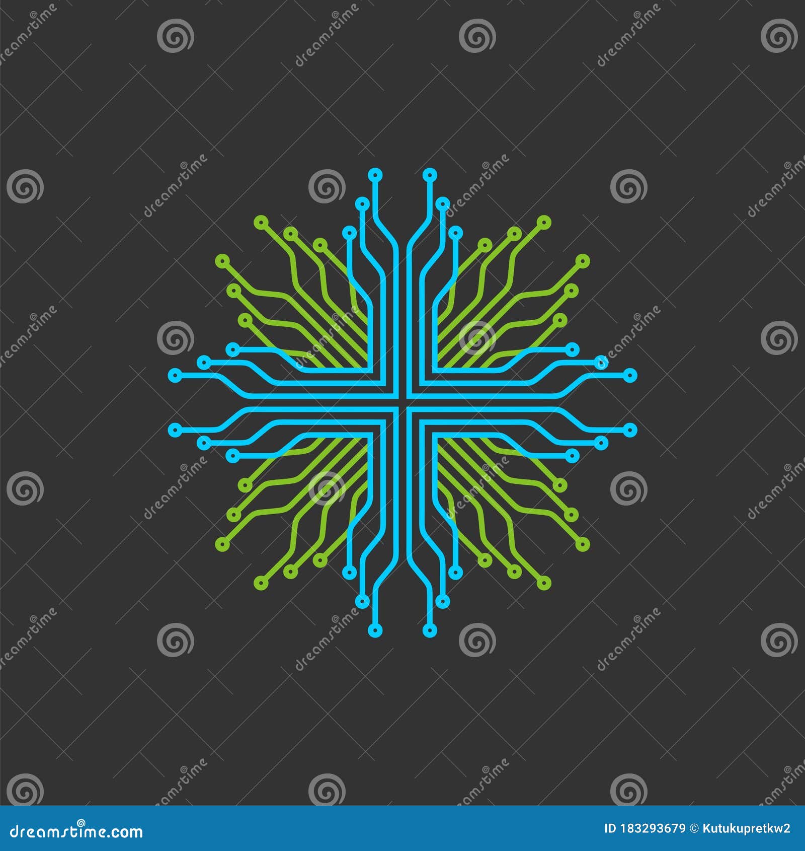 Electronic Circuit Line, Technology Logo Template Illustration Design ...