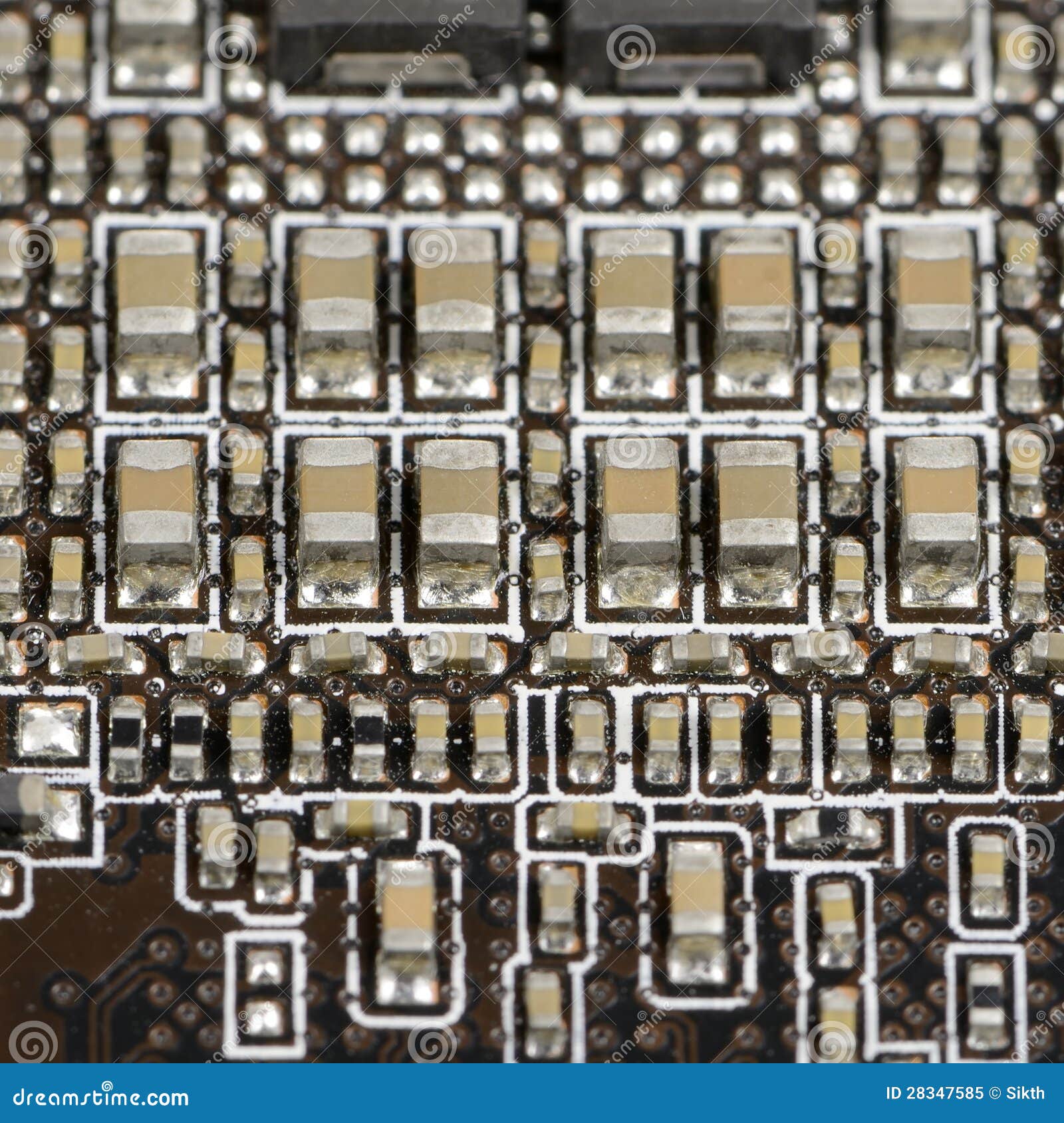 Electronic Circuit Macro stock image. Image of device - 28347585