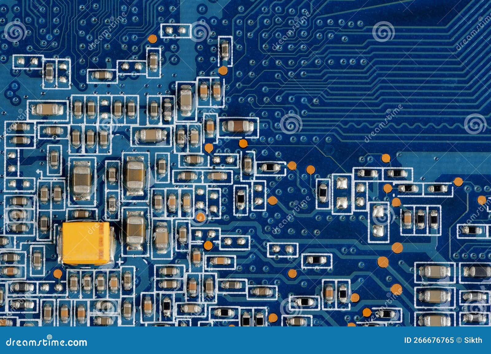 Electronic Circuit Macro stock image. Image of computer - 266676765