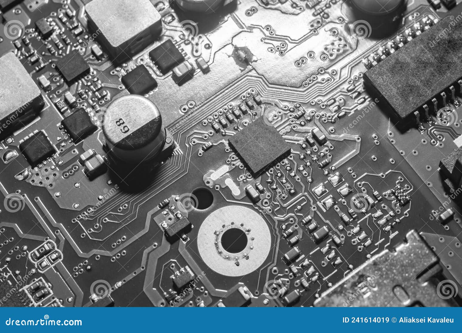Electronic Circuit. Electronic Printed Circuit Board Stock Image ...