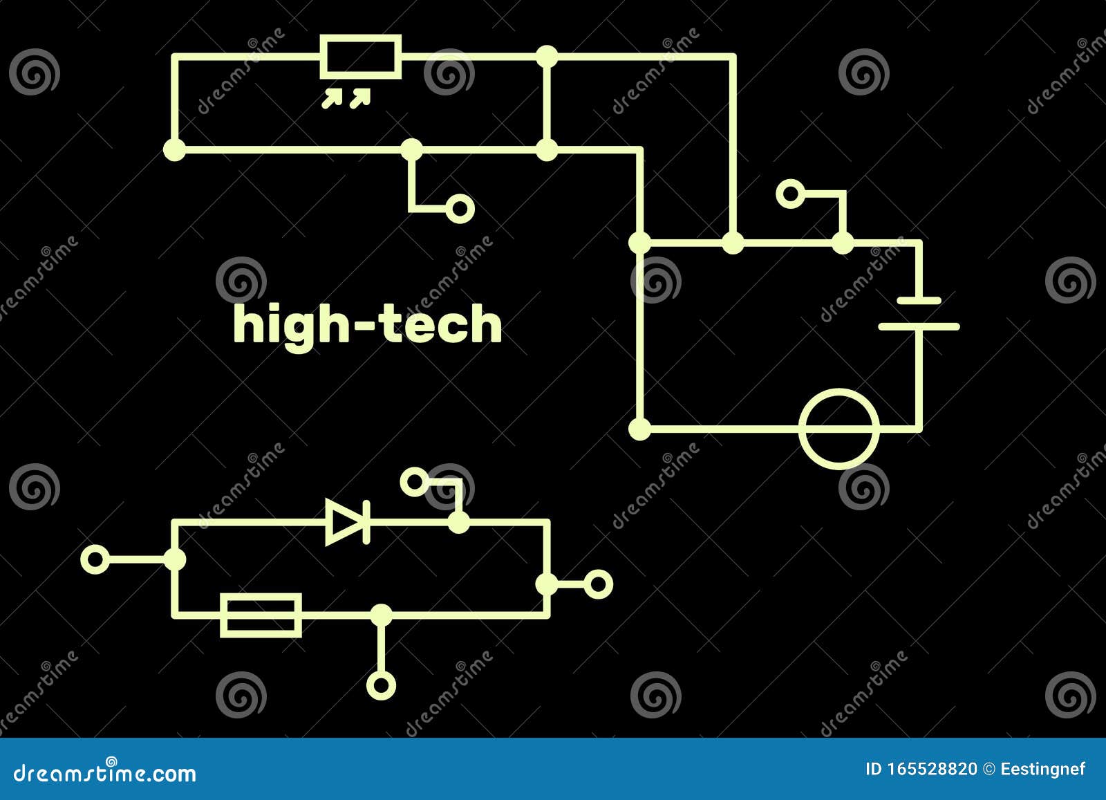 Electronic Circuit Scheme. Technology Concept Stock Vector ...