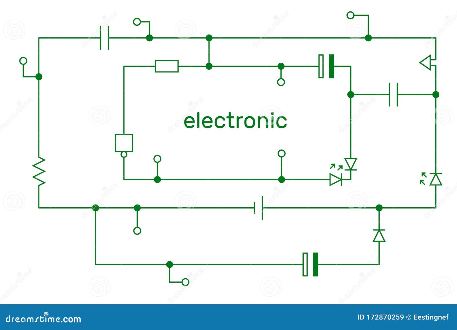 Electronic Circuit Scheme. Technology Concept Stock Vector ...