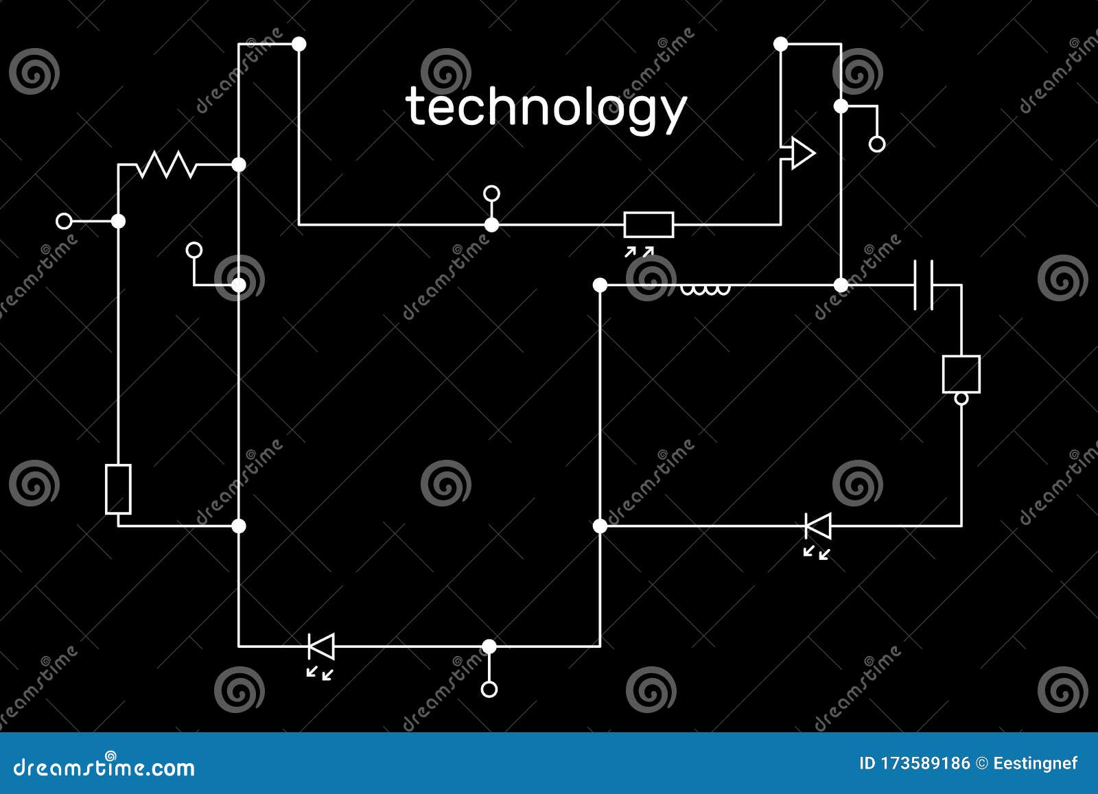 Electronic Circuit Scheme. Technology Concept Stock Vector ...