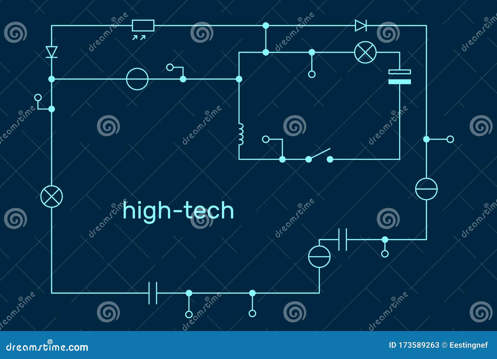 Electronic Circuit Scheme. Technology Concept Stock Vector ...