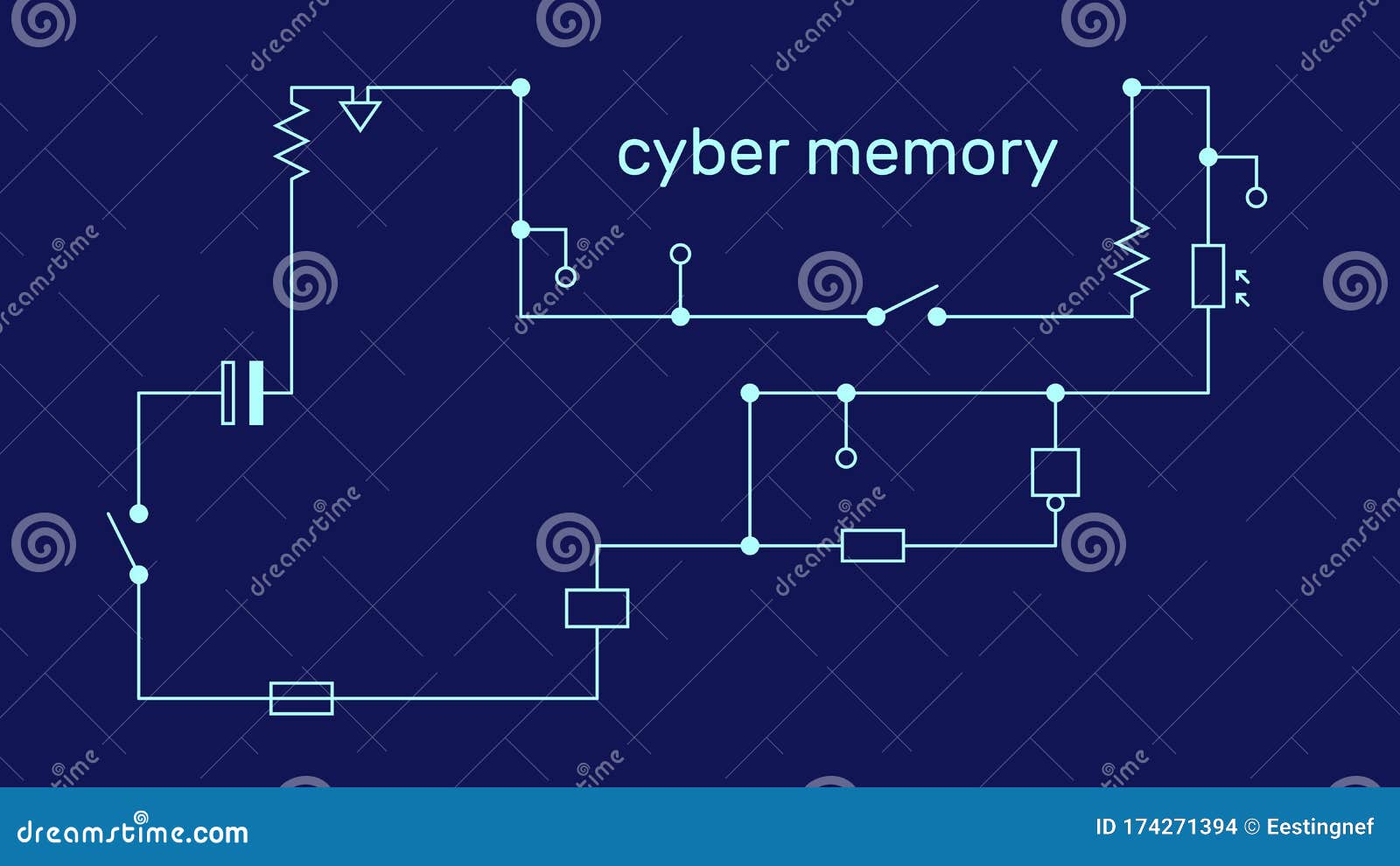 Electronic Circuit Scheme. Technology Concept Stock Vector ...