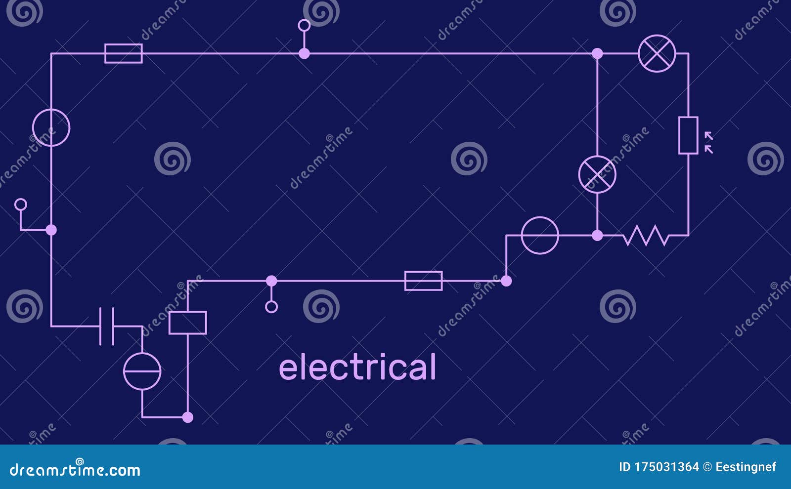 Electronic Circuit Scheme. Technology Concept Stock Vector ...