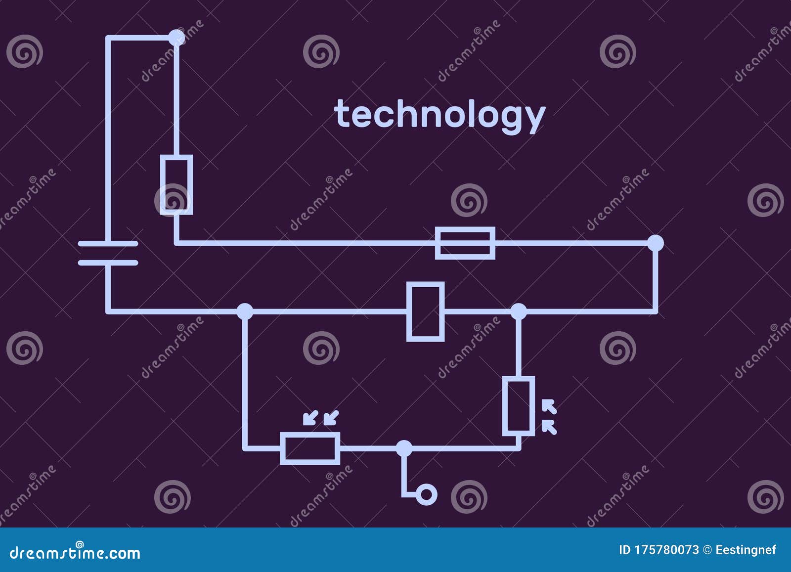 Electronic Circuit Scheme. Technology Concept Stock Vector ...