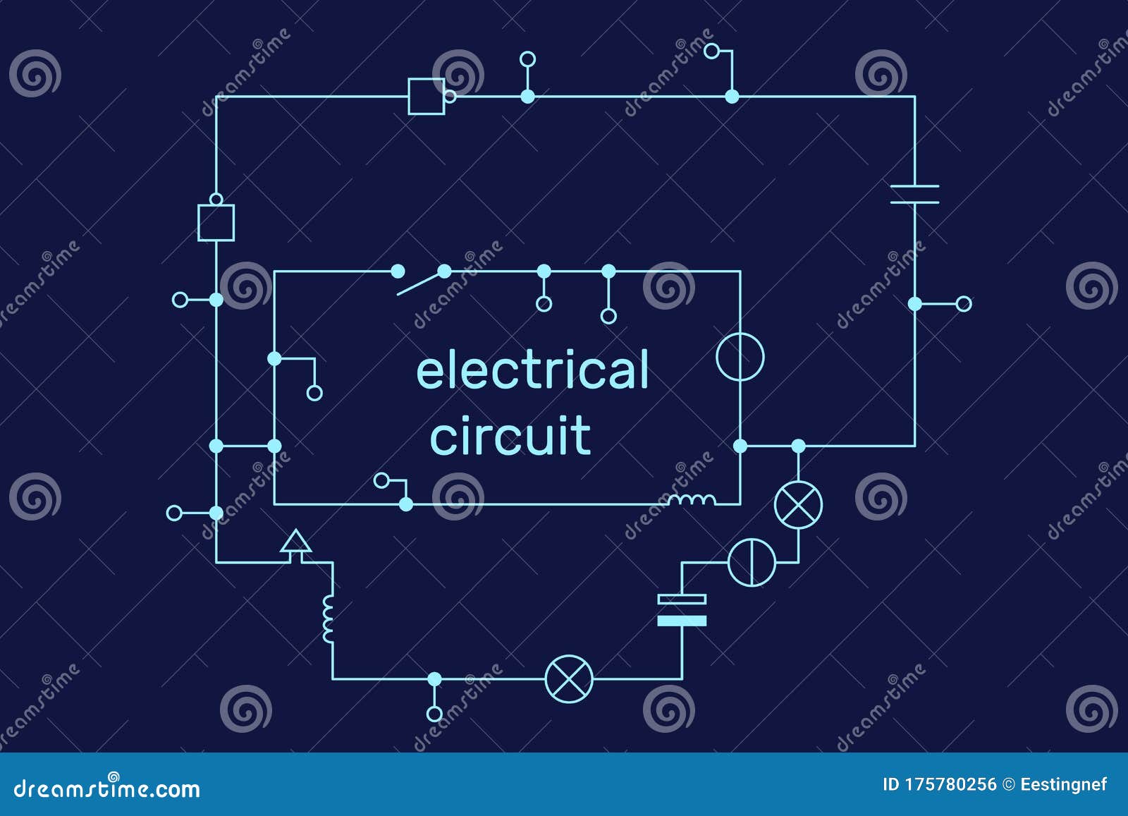 Electronic Circuit Scheme. Technology Concept Stock Vector ...