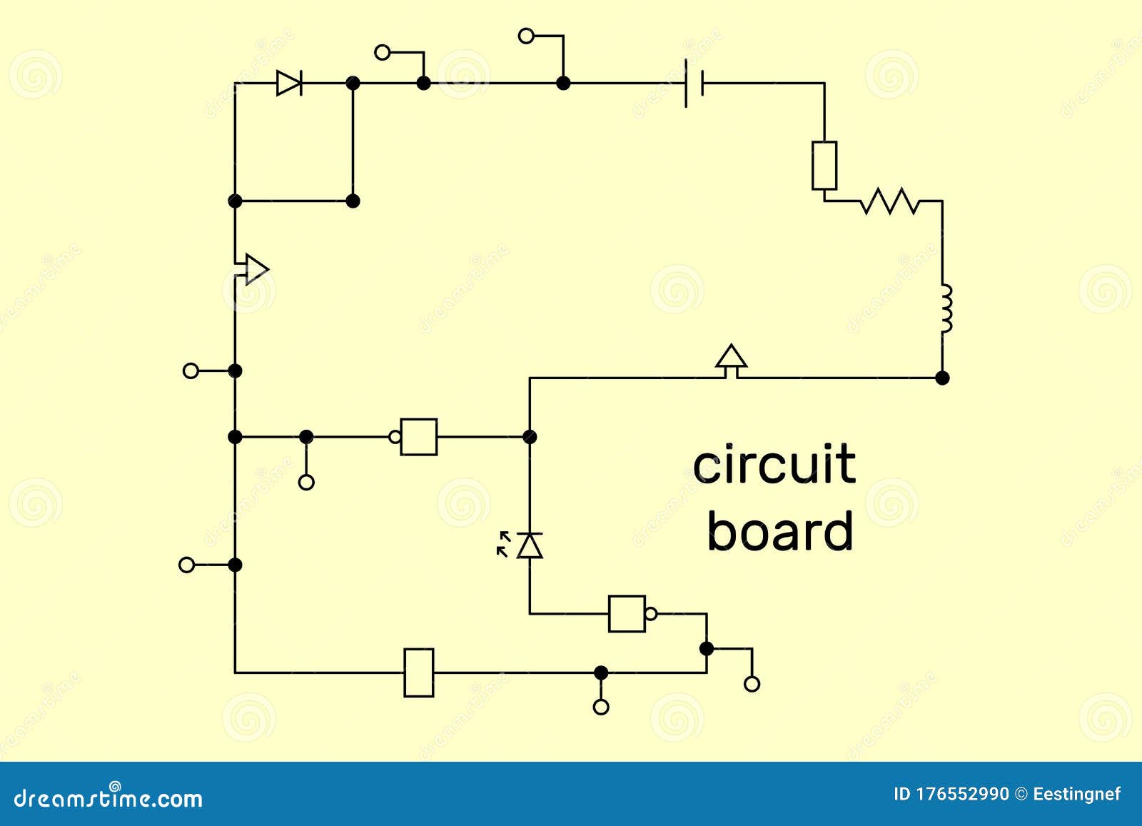 Electronic Circuit Scheme. Technology Concept Stock Vector ...