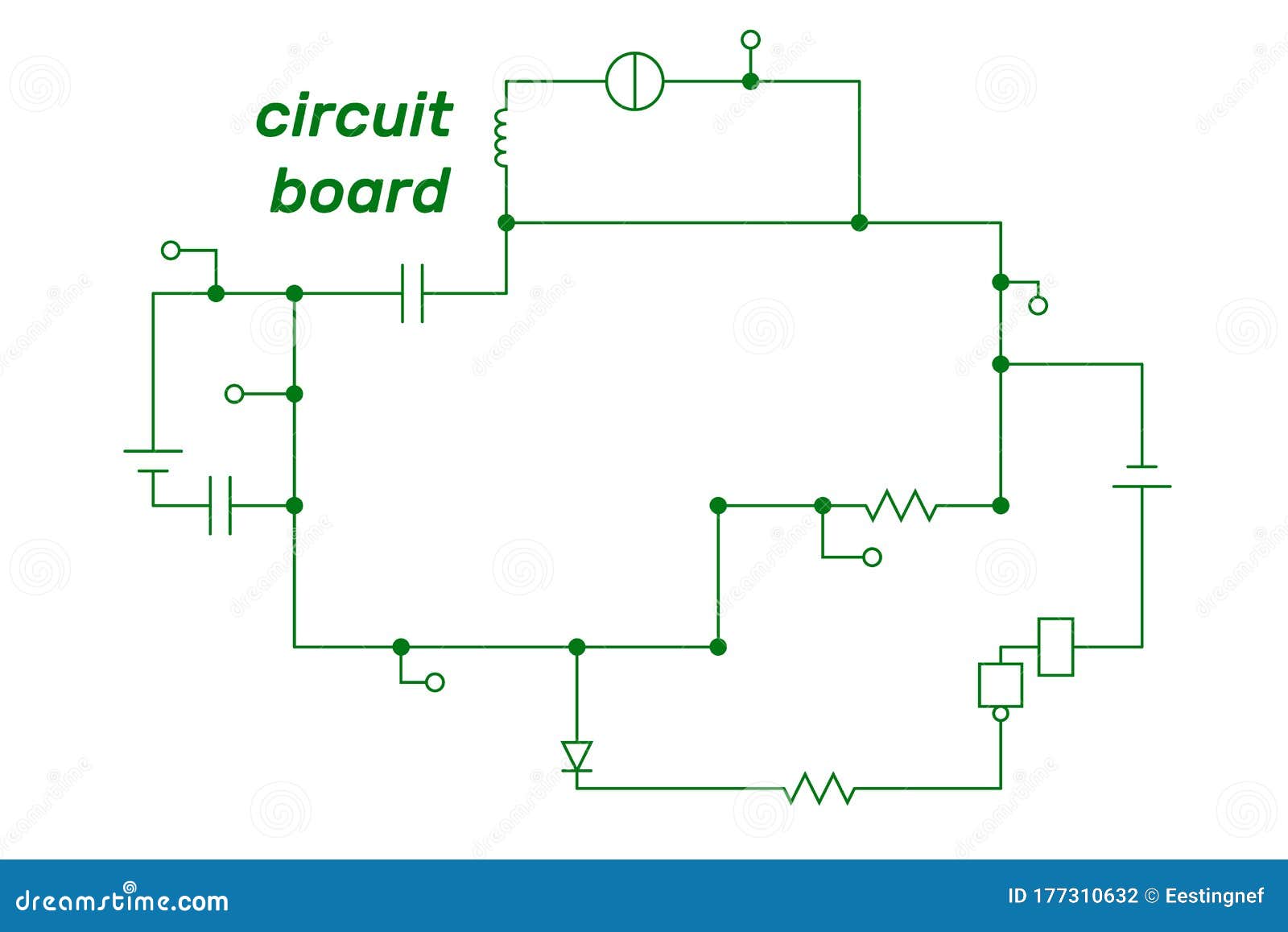Electronic Circuit Scheme. Technology Concept Stock Vector ...