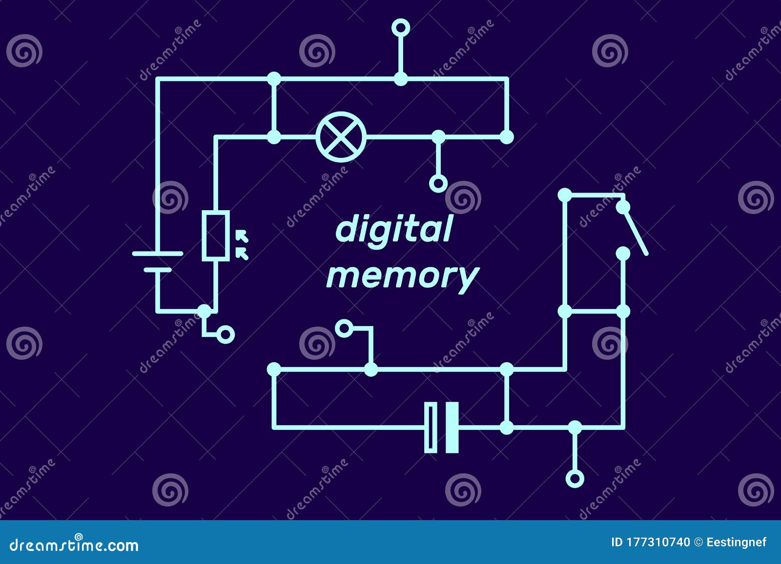 Electronic Circuit Scheme. Technology Concept Stock Vector ...
