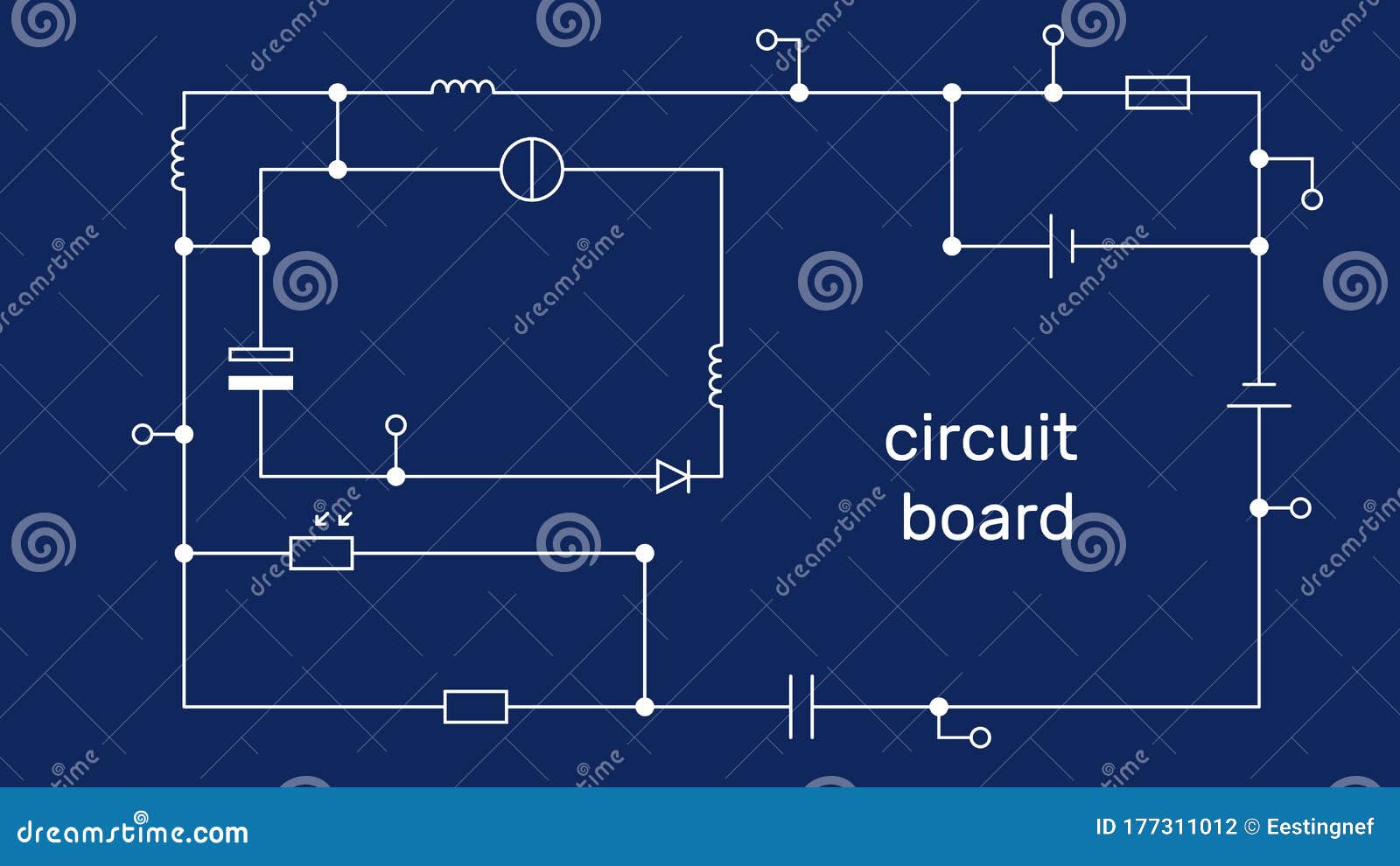 Electronic Circuit Scheme. Technology Concept Stock Vector ...